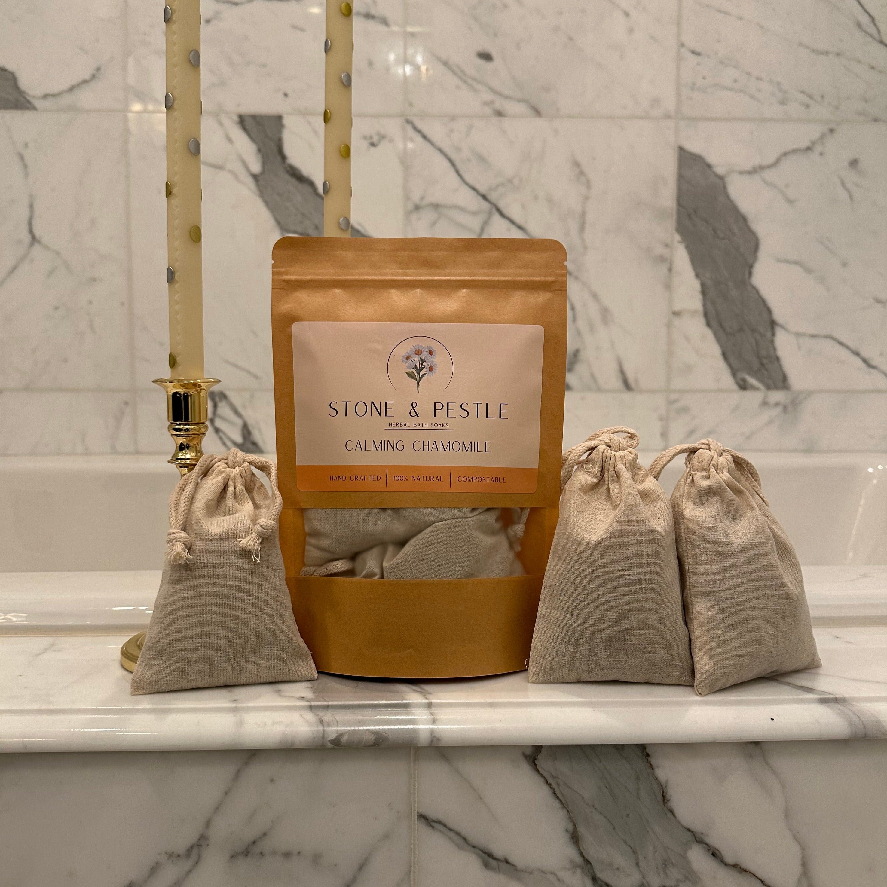 Calming Chamomile | 3 Bath Soaks – Stone and Pestle